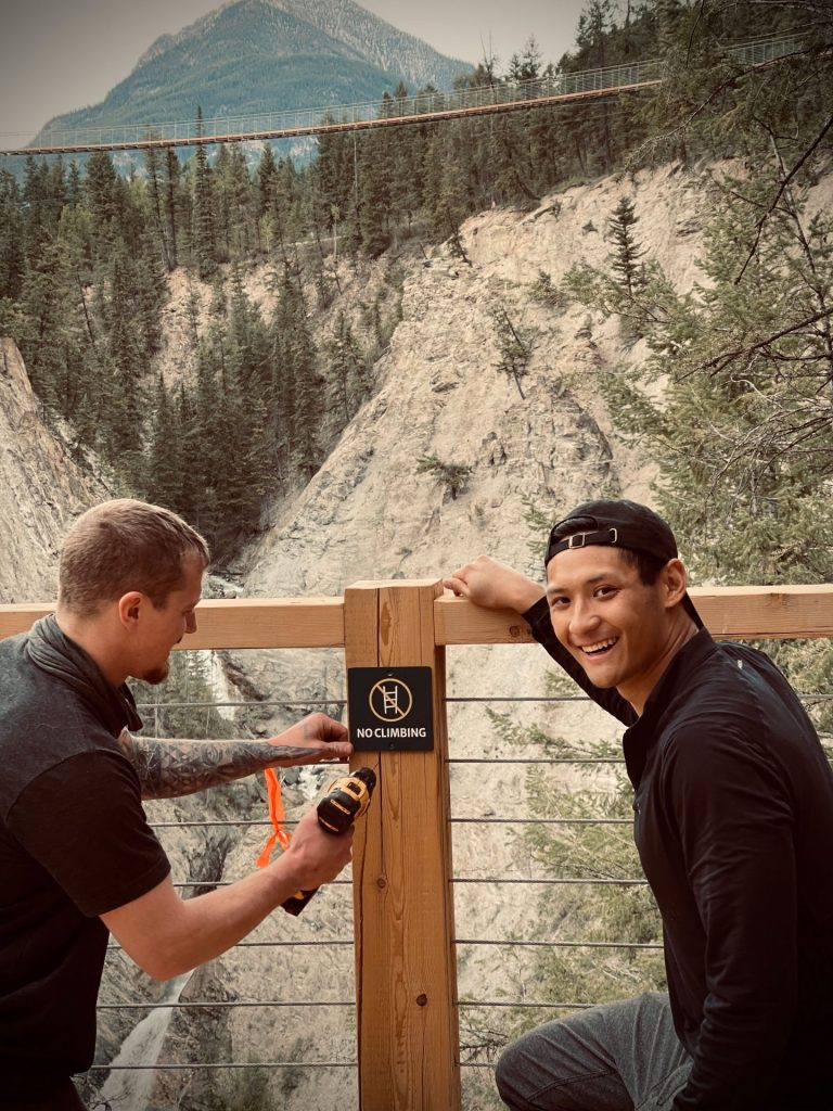 Creating the signage for Canada's highest suspension bridge - Sign ...