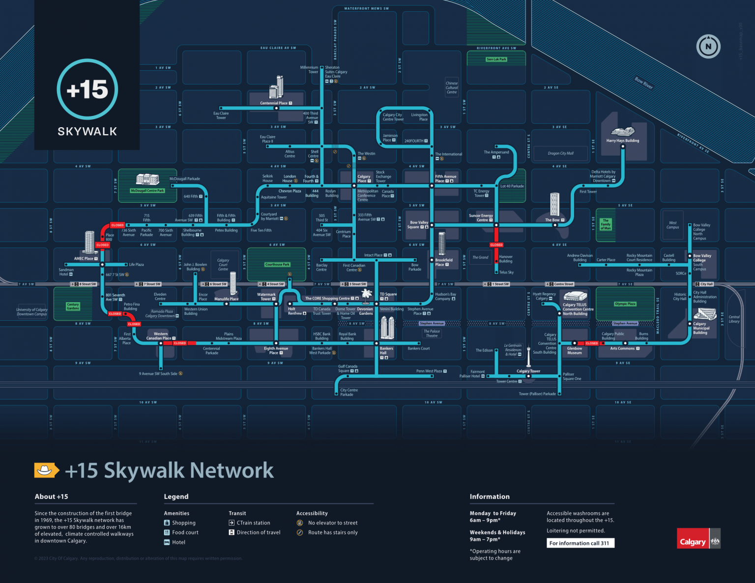 New signs, clear paths: Calgary’s massive skywalk gets an overhaul ...